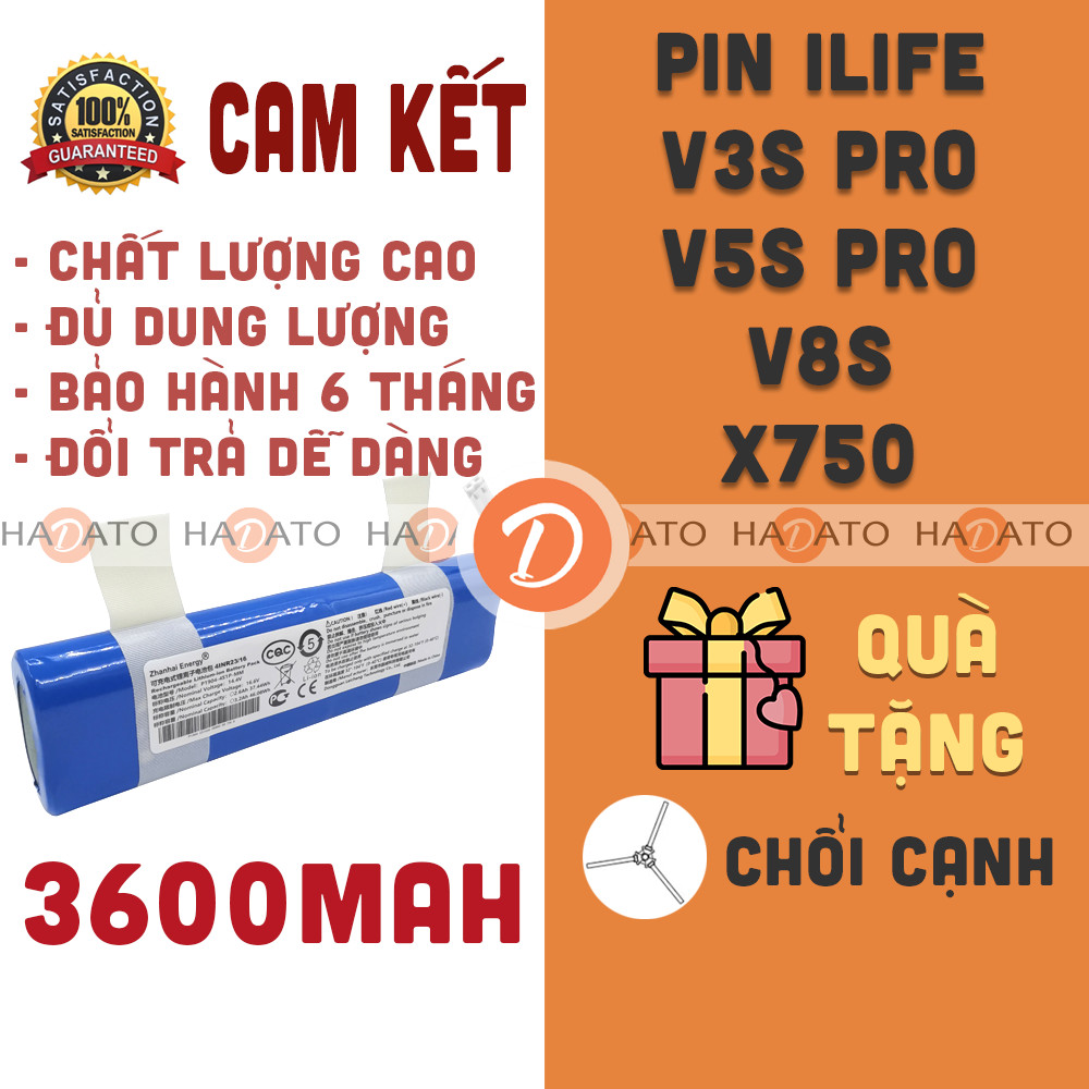 Pin robot iLife V3S PRO V5S PRO V50 V8S X750 Medion MD 18501 MD 18500 ...