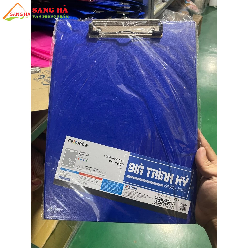 Bìa Trình Ký A4 Đơn màu xanh Flexoffice Thiên Long FO-CB02 | Shopee Việt Nam