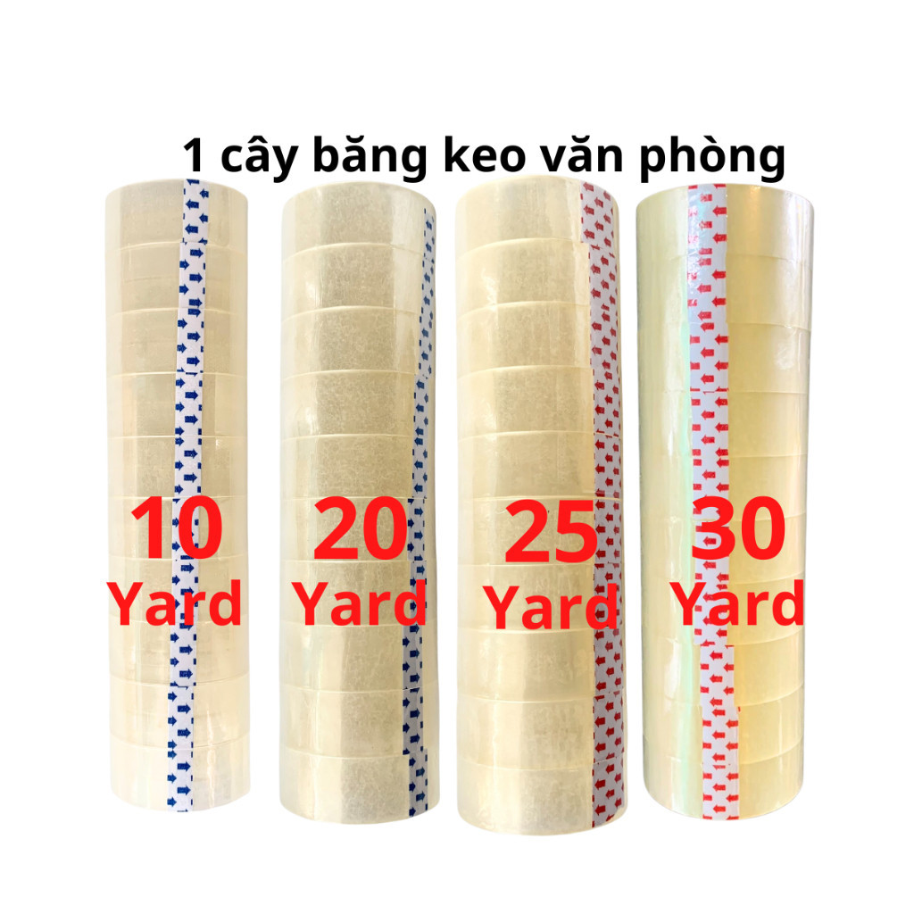 SKU425 - Băng keo trong văn phòng loại nhỏ, 1 cây 10 cuộn rộng 1.8cm, 10yard-20yard-25yard ...
