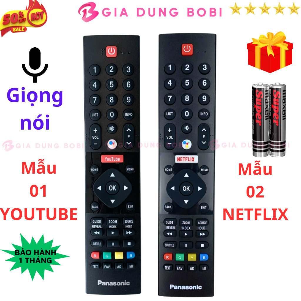 SKU145 - Remote điều khiển tivi Panasonic Mã 01 có giọng nói, điều ...