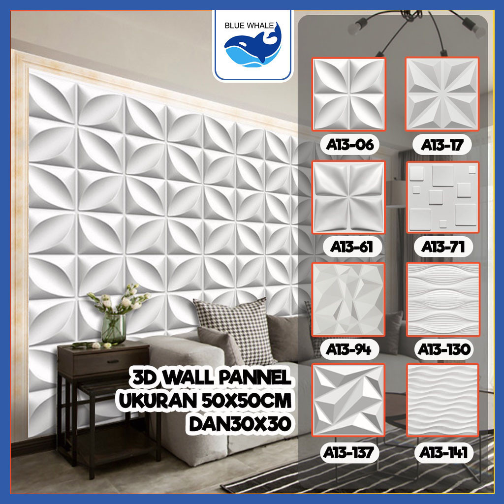 Tấm Nhựa Ốp Tường 3D Kích Thước 50cmx50cm, Tấm Ốp Tường PVC 3D Vân Nổi ...