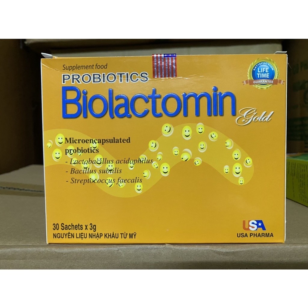 BIOLACTOMIN GOLD - Men vi sinh Probiotics Hộp 30 gói - Kích thích tiêu ...