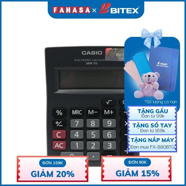 Máy Tính Casio MW - 5V - BK - W-DP | Shopee Việt Nam