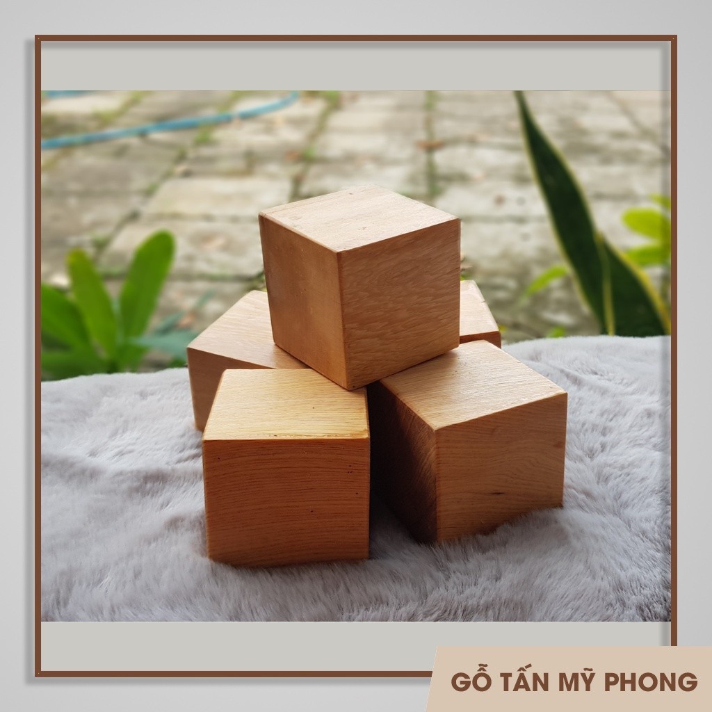 Cube 6cm, 7cm, 8cm, 9cm | Cube gỗ trang trí, đồ chơi gỗ tự nhiên | Cục ...
