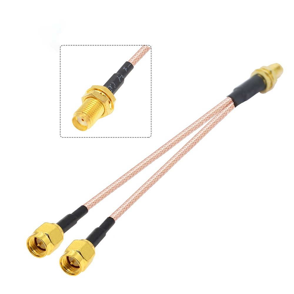 Sma sang Dual SMA Y Type Splitter Combiner 3G 4G ăng-ten Nối Dài Dây RF ...