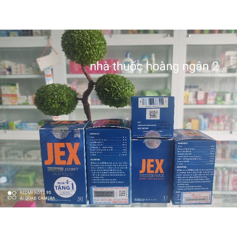 jex max bổ khớp, tái tạo sụn khớp( Mua 4 tặng 1)-Lọ 30 viên(Mẫu Mới ...