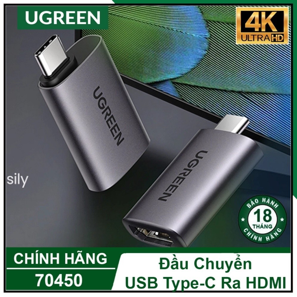 Đầu chuyển USB C to HDMI Ugreen 70450 US320 (HDMI 2.0 4K@60Hz UHD/HDG ...