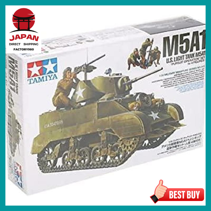 【Directly from Japan】 Tamiya 1/35 Military Miniature Series No. 313 U.S. Army Light Tank M5A1 ...