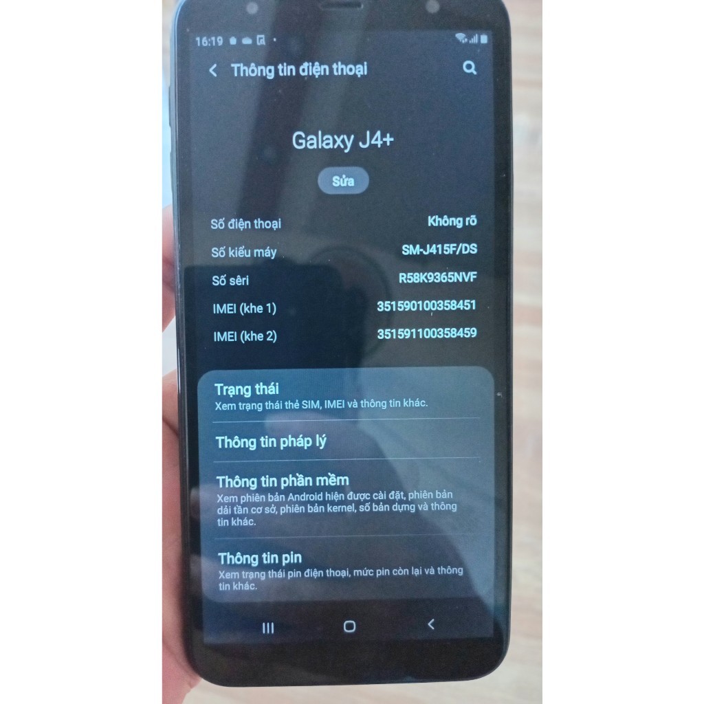 Điện thoại 4G Samsung Galaxy J4+ 4G 2/16Gb hàng đã qua sử dụng | Shopee ...