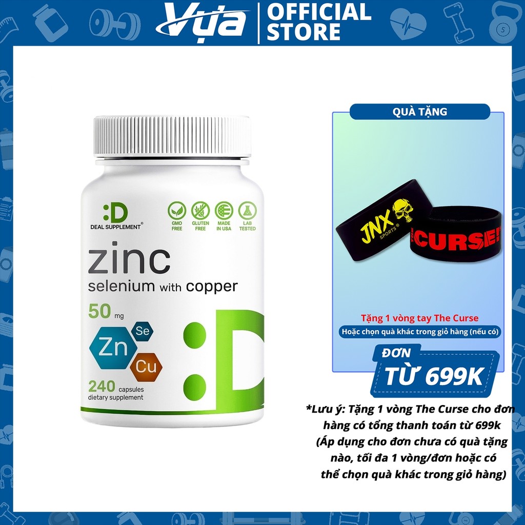 Viên Uống Deal Supplement - Zinc 50mg with Selenium + Copper - Hỗ Trợ ...