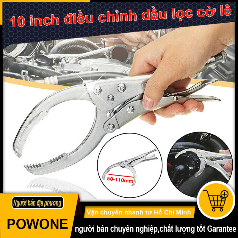 POWONE Bộ lọc dầu ô tô có thể điều chỉnh 10 inch kìm kìm kìm công cụ ...