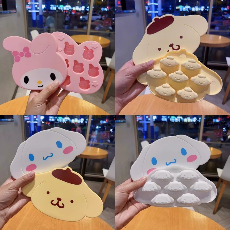 Dễ Thương Sanrio Làm Đá Viên Silicon Khuôn Đá Có Nắp DIY 3D Khay Đá ...
