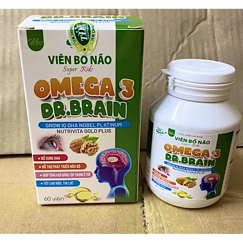 Omega 3 Kids _Hộp 60 Viên bổ não Super Kids OMEGA 3 DR.BRAIN giúp bổ ...
