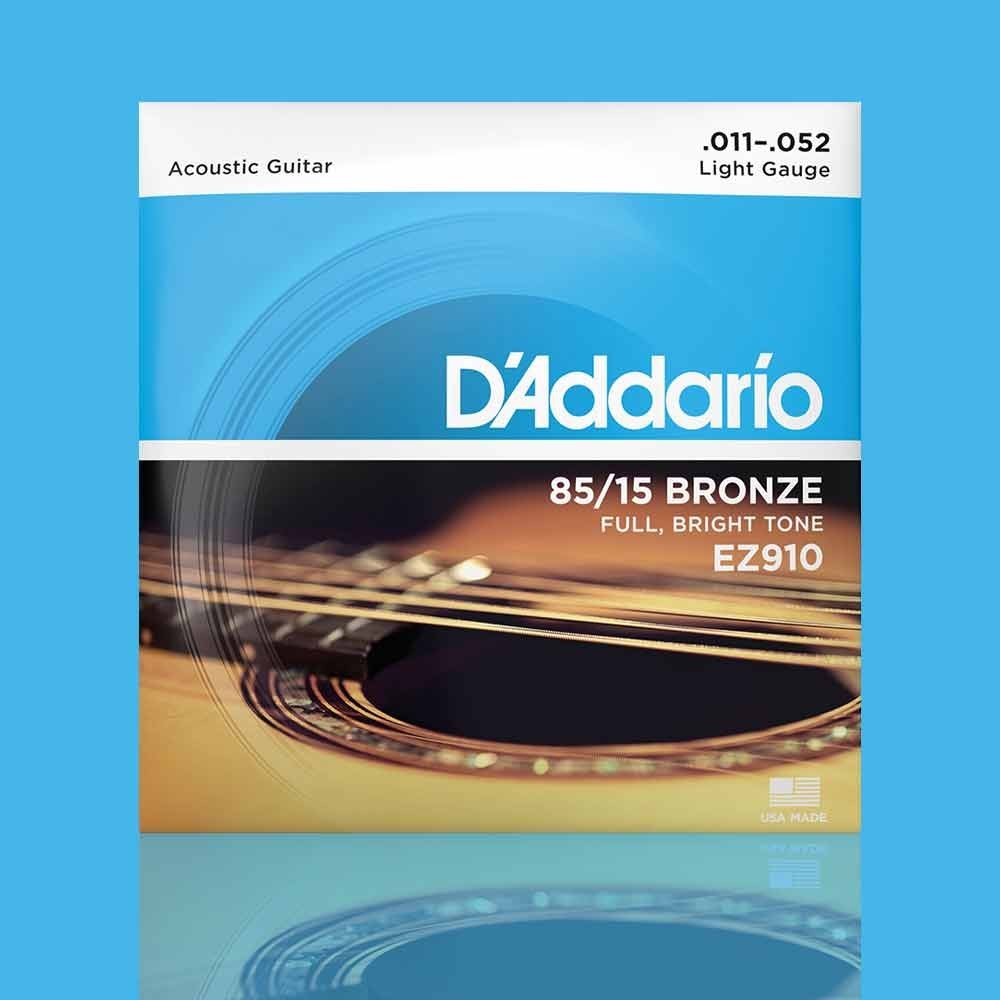 EZ910 Acoustic Guitar Strings, Bronze, 11-52 Gauge. Bright, Full Sound ...