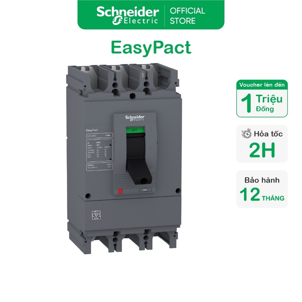 Cầu dao khối (Aptomat MCCB) N - 3P - 400A - 36kA - Schneider Electric ...