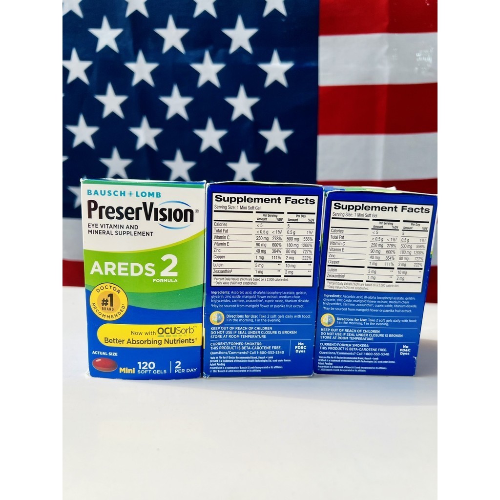 Viên bổ mắt PreserVision Areds 2 Formula 120 viên Mỹ | Shopee Việt Nam