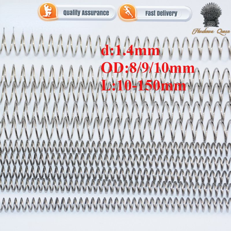 [Qq2] Lò xo nén áp suất1.4mm Thép 65Mn OD8 / 9 / 10mm dài10-100mm lò xo5 chiếc đường kính dây ...