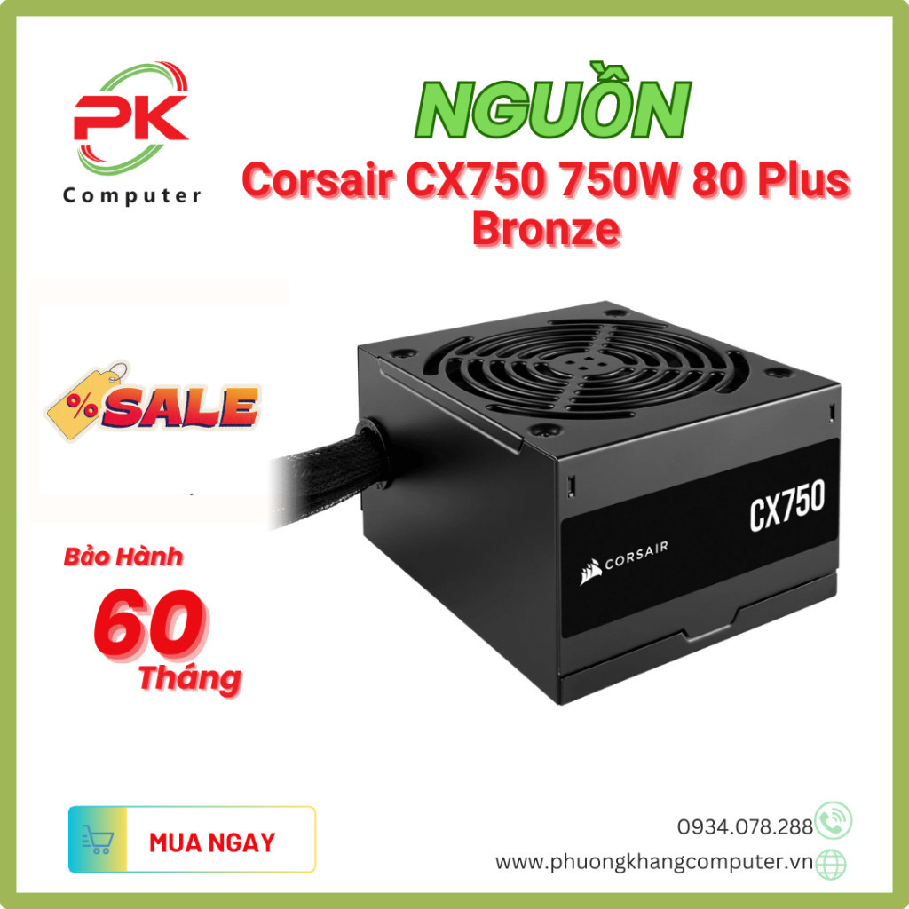 Nguồn máy tính Corsair CX750 750W 80 Plus Bronze | Shopee Việt Nam