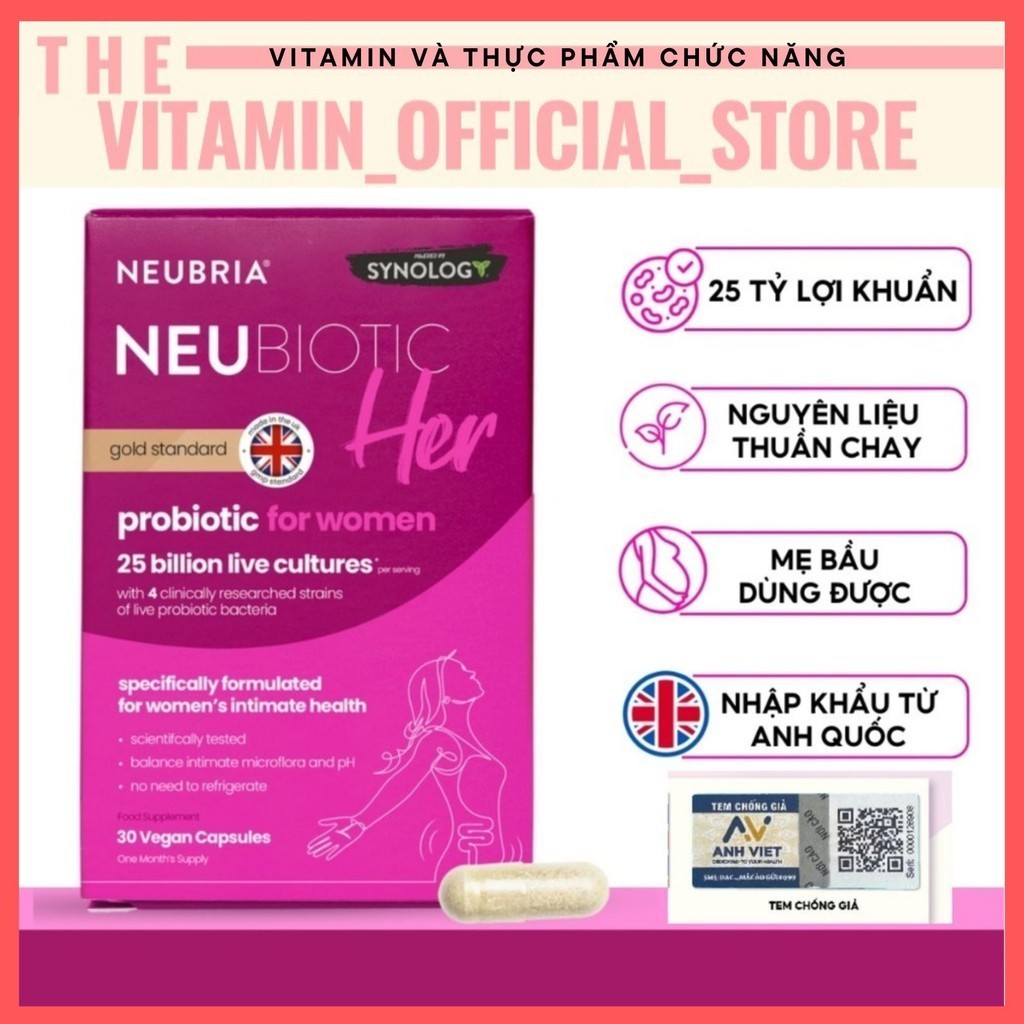 [Chính Hãng Nhập Khẩu] Men vi sinh phụ khoa Neubria Neubiotic Her ...