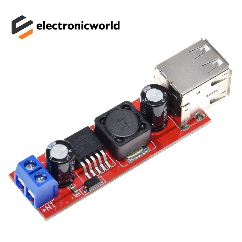 Dc 6V-40V Sang 5V 3A Sạc USB Đôi DC-DC Mô Đun Chuyển Đổi Bước Xuống Cho ...