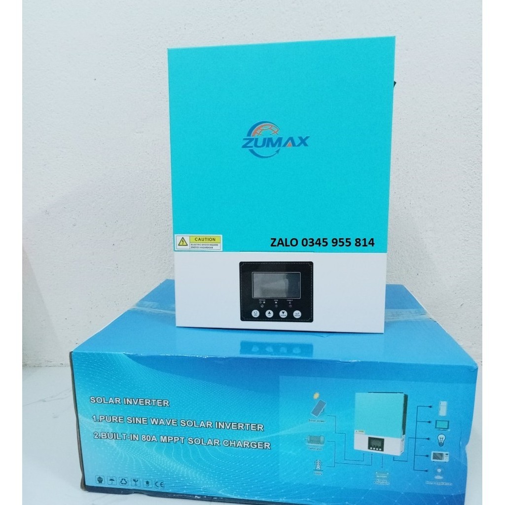 Biến tần chính hãng ZUMAX 24V-3200VA Inverter hybrid hòa lưới/bám tải ...