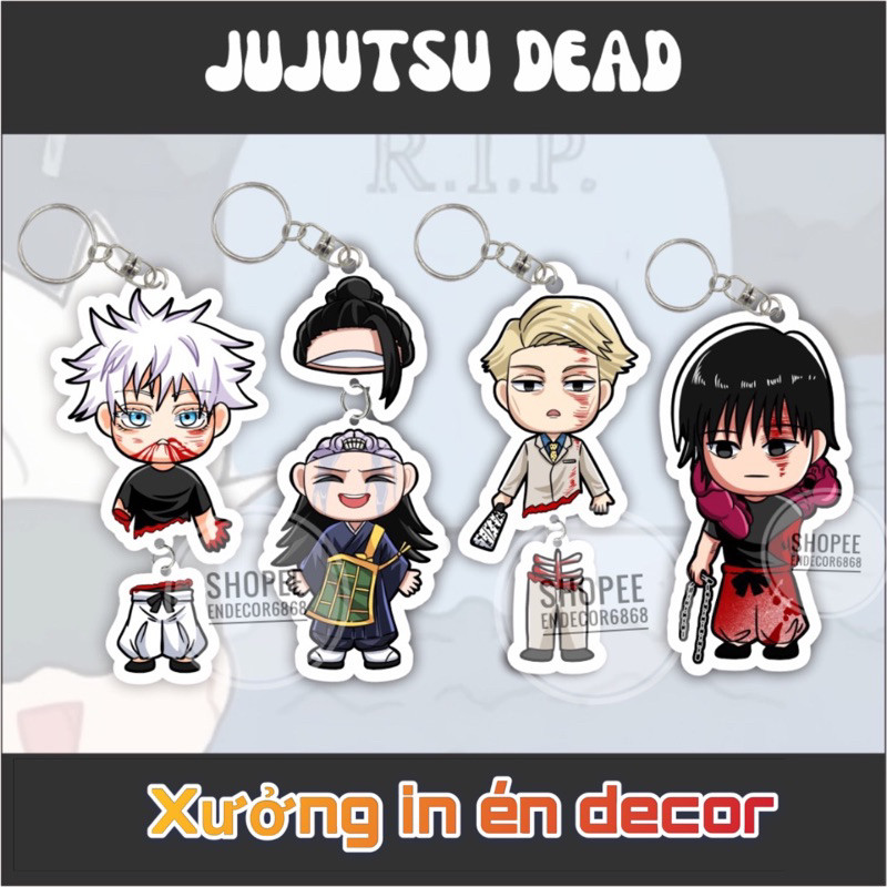 Móc khoá anime Jujutsu dead, gojo kiro, toji dead, nanami dead, geto ...