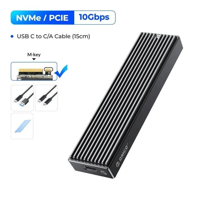 ORICO Box NVME M.2 PCIe NVMe USB3.1 type-C tản nhiệt nhôm cao cấp NVME Box NGFF Box Vỏ Ổ Đĩa ...