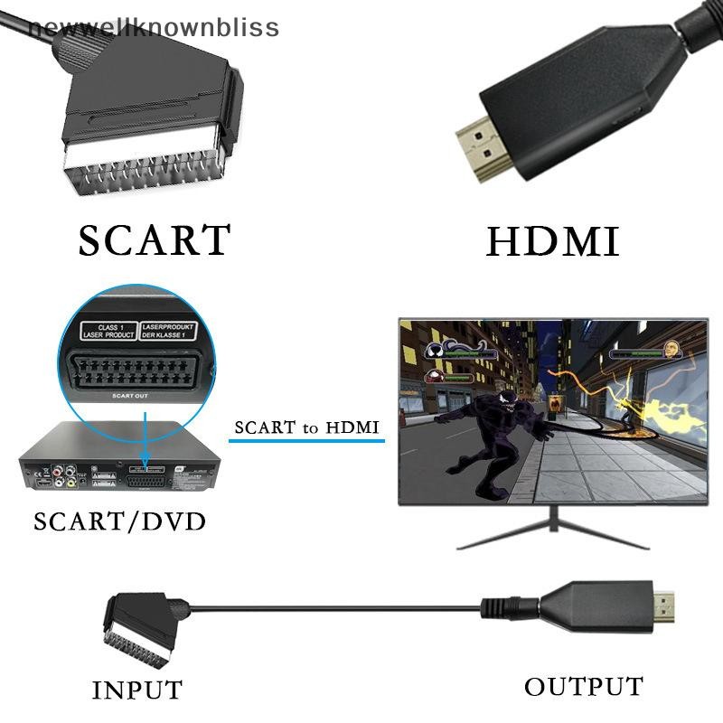 Newwellknownbliss Scart Sang Bộ Chuyển Đổi Với Cáp Scart In Out HD 720P ...