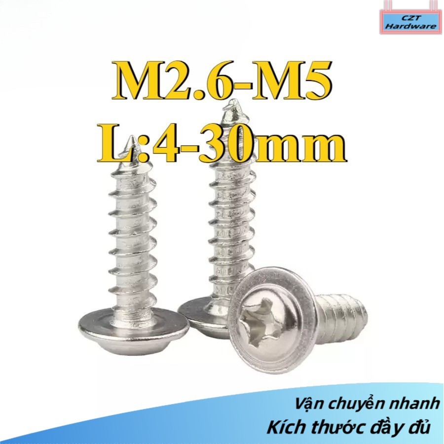 Đầu tròn PWA Phillips mạ niken có miếng đệm Đầu chảo tự nạp Phillips với vít Meson M2.6 / M3 ...