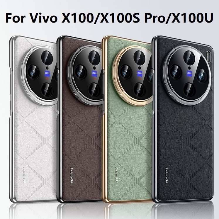 Ốp điện bảo vệ ống kính lưới da cho Vivo X100 X100S Pro X100Ultra X100pro Vỏ điện thoại | Shopee ...
