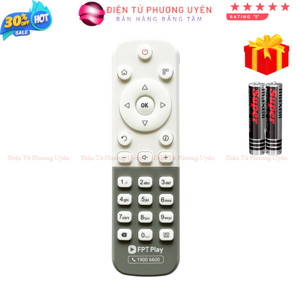 SKU119 - Remote điều khiển đầu FPT Play Box Mã 02, FX6-2ND, Remote ...