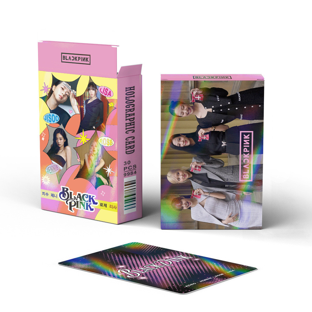 30pcs BP Laser Hologram Lomo Cards HOLOGRAPHIC Photocards LISA JISOO ...