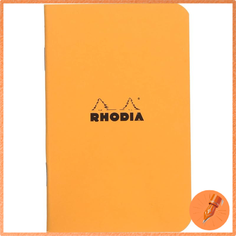 Rhodia Stapled Notebook Mini Classic Graph Paper Orange Set of 2 ...
