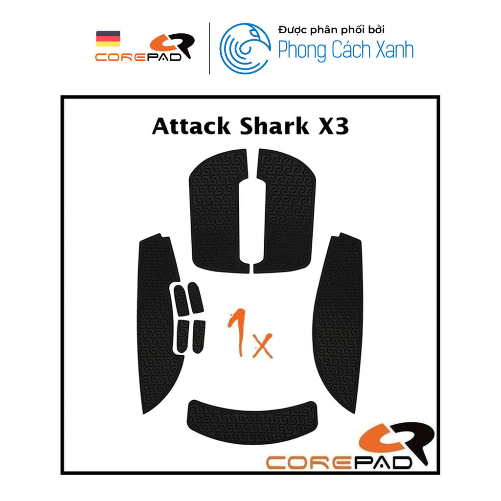 Bộ grip tape Corepad Soft Grips Attack Shark X3 - Hàng Chính Hãng | Shopee Việt Nam