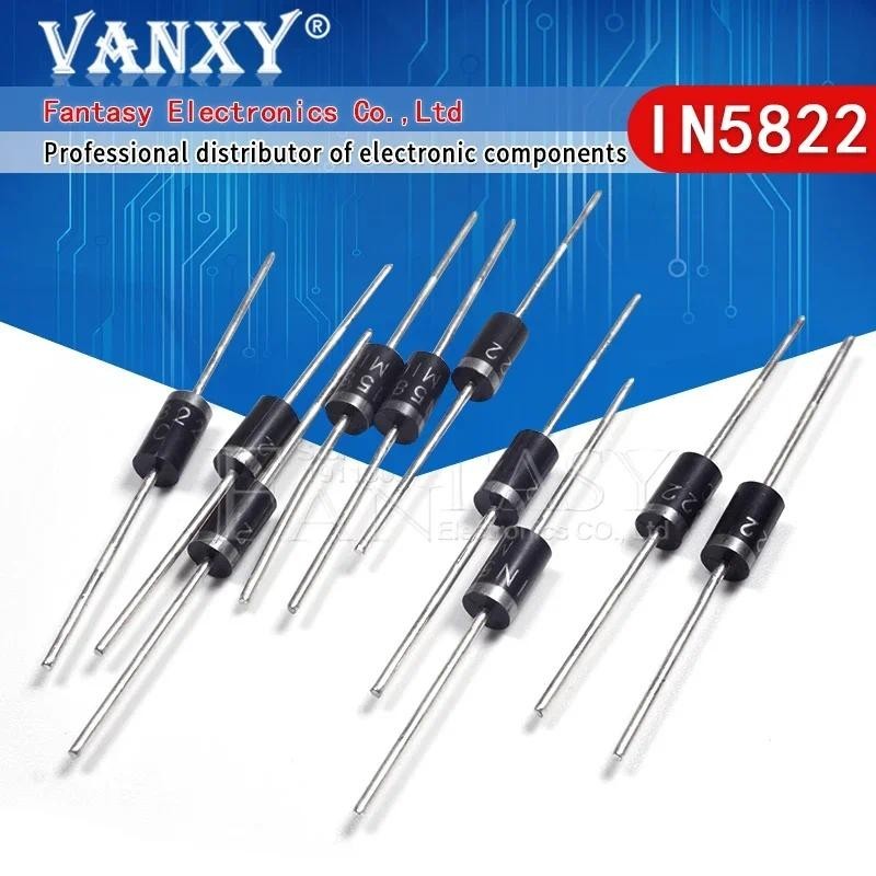 20 Chiếc 1N5822 DO-27 Điốt Schottky 1N5400 1N5401 1N5404 1N5406 1N5407 1N5408 1N5399 1N5817 ...
