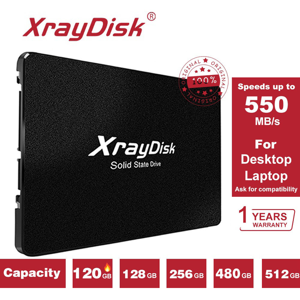 Ổ Cứng ssd xraydisk 120gb 240gb 480gb 2.5 '' sata iii ssd 100% 100% Cho Máy Tính Mới | Shopee ...