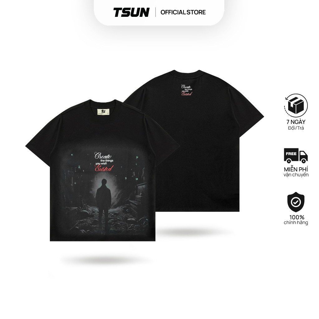 Áo Thun TSUN Imagine Tee - Đen - [UNISEX] - In - Nam/Nữ | Shopee Việt Nam