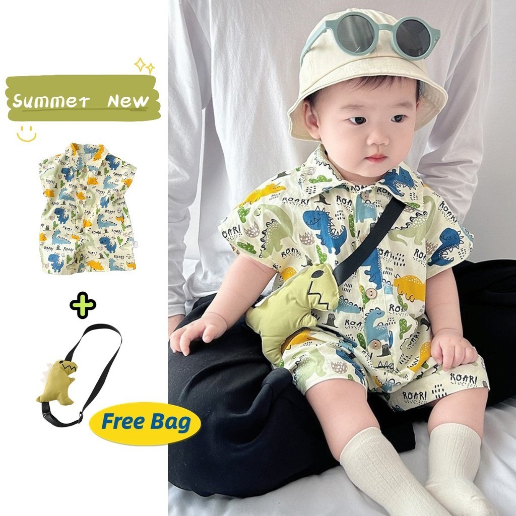 Mùa Hè Mới Quần Áo Cho Bé Trai Bé Gái Polo Ngắn Tay Body + Túi 0-24 ...