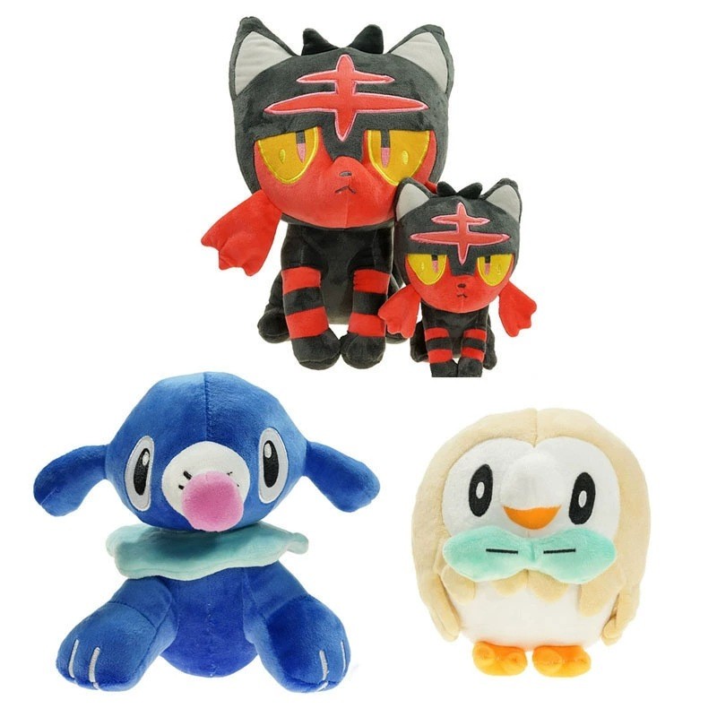 20cm Litten Sang Trọng Búp Bê Pokeman Sun and Moon Litten Rowlet Popplio Đồ Chơi Nhồi Bông ...