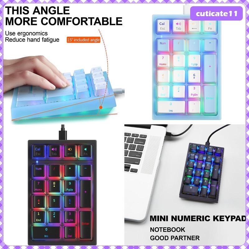 Mini 21 Phím Bàn Phím Số Có Dây Pudding Keycaps USB Number Pad Cho ...