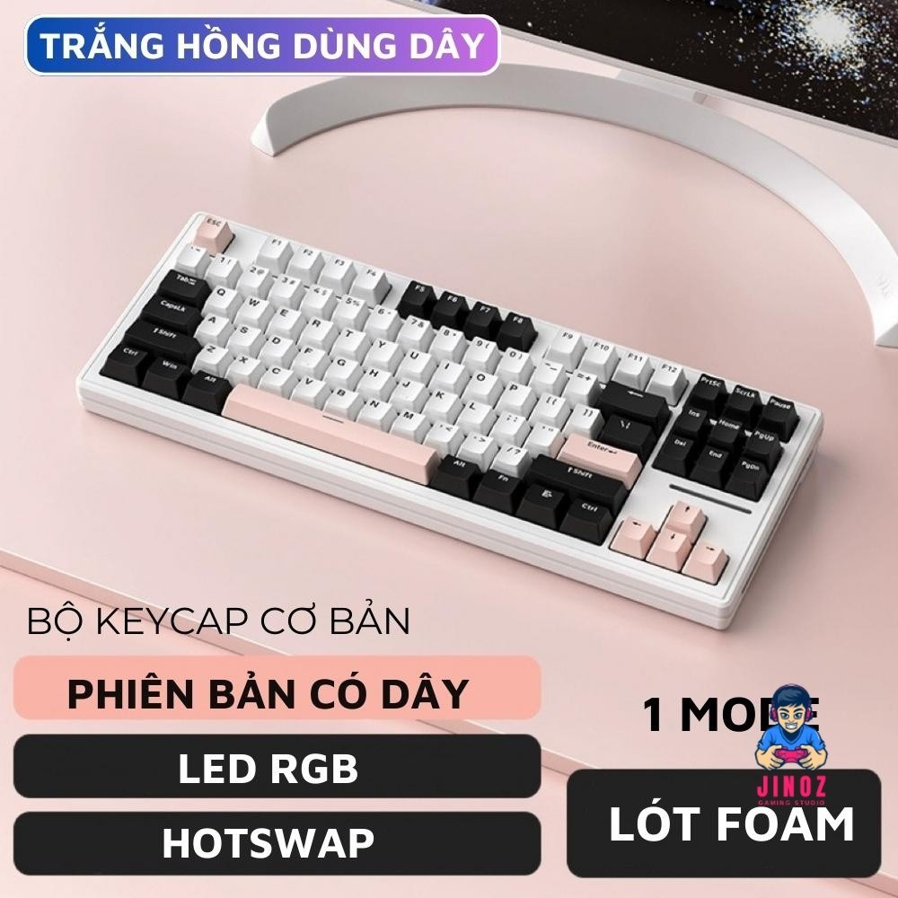 Bàn Phím Cơ Gaming Không Dây XinMeng M87 V2 PRO NEW 2024 LED RGB Pro Keycap Xịn, White Switch ...