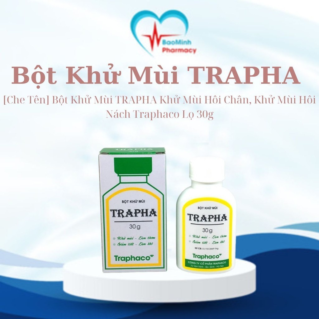 Bột Khử Mùi TRAPHA Khử Mùi Hôi Chân, Khử Mùi Hôi Nách Traphaco Lọ 30g ...