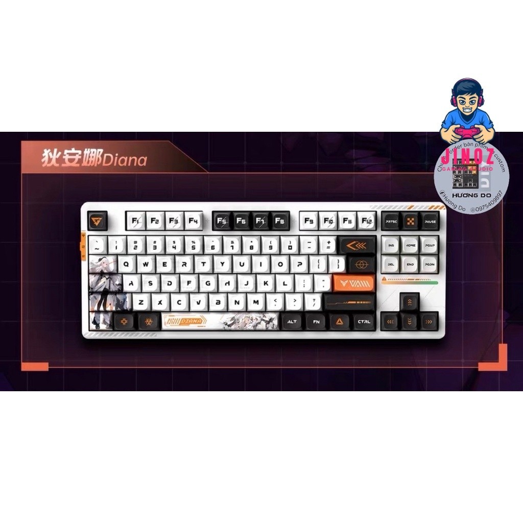 Bàn Phím Cơ VGN V87 Pro MẠCH XUÔI Keyboard Bộ Bàn Phím Cơ Wibu 3 mode ...