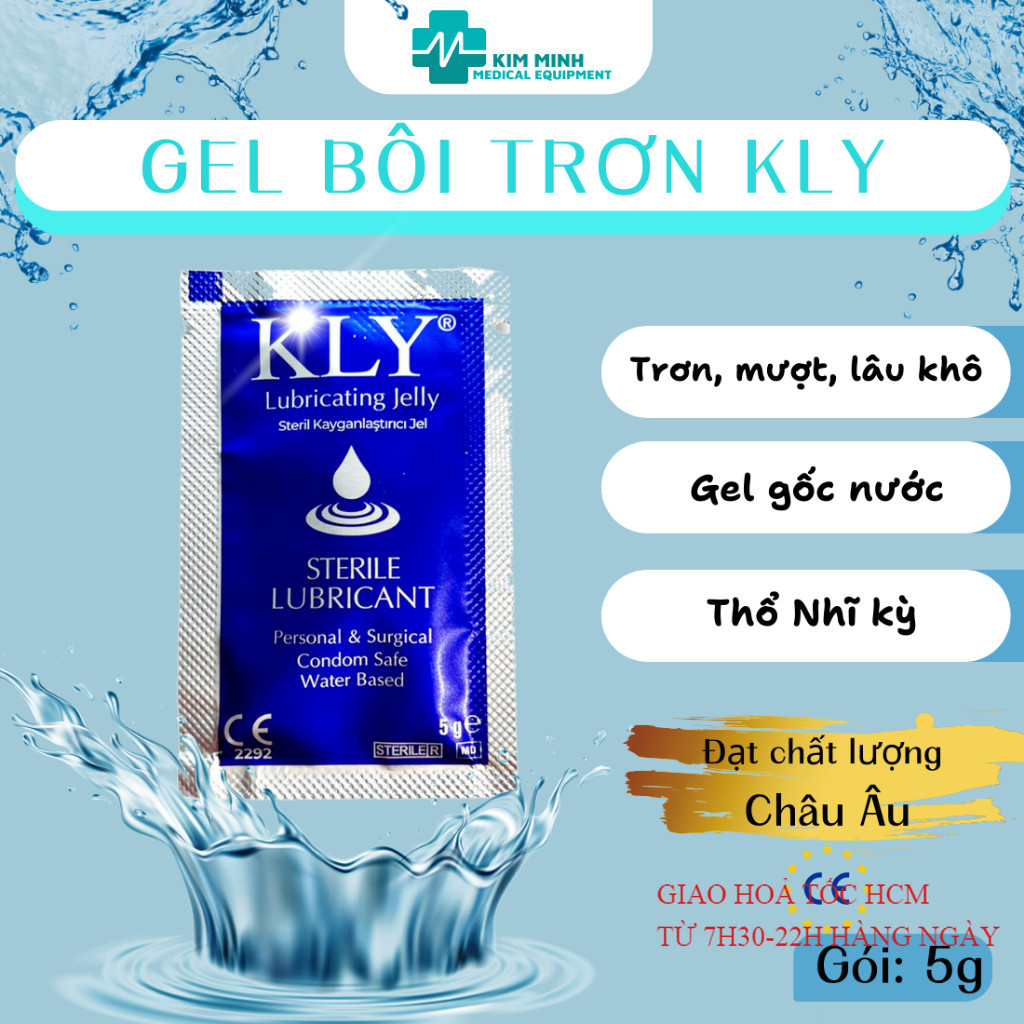 Gel bôi trơn gốc nước KLY dạng gói 5g đậm đặc - siêu trơn nhập khẩu Thổ Nhĩ Kỳ, mùi hương nhẹ ...