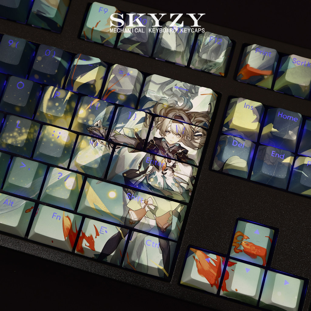 Firefly Keycaps Cherry Profile Honkai: Star Rail Anime Theme PBT Dye ...