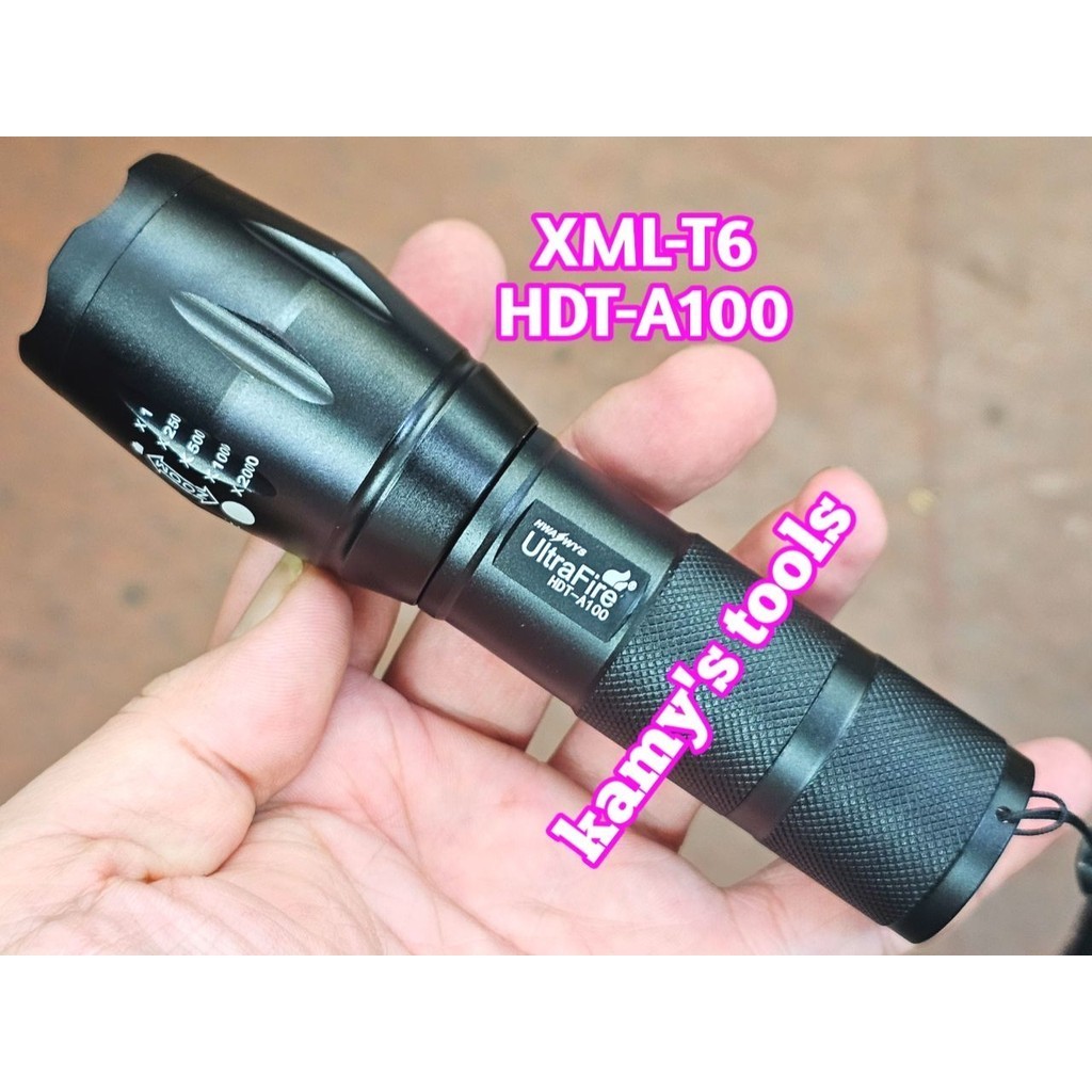 Đèn pin siêu sáng 5 chế độ XML-T6 HDT-A100 UltraFire dài 135-156mm ...