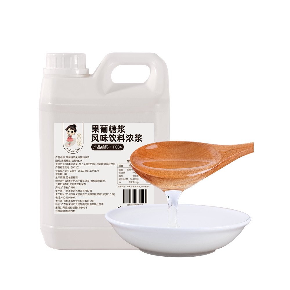 Xi-rô fructose Cha Xiao Leng F60 2.5kg, xi-rô hương vị trà sữa chanh ...