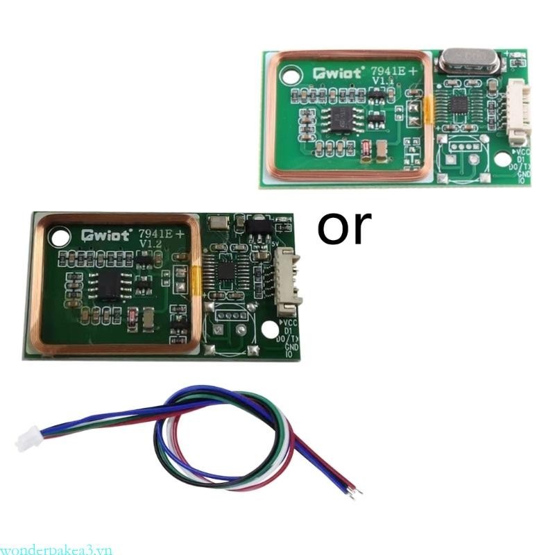 Wonderpakea3 EM4100 8CM Đầu đọc RFID Mô-đun không dây UART 3Pin 125KHz cho cảm biến đọc DC 5V ...
