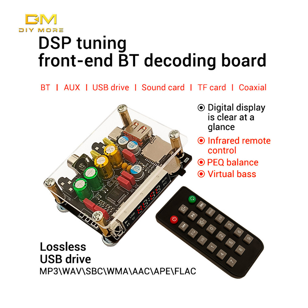 Diymore ZK-DAM-K1 DC5V DSP Chỉnh Preamp Bt Decoder Board Chống Phá Sốt Đĩa U Thẻ Âm Thanh Đồng ...