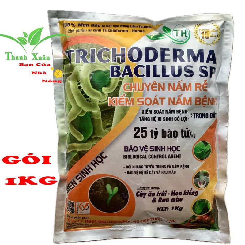 Nấm Đối Kháng TRICHODERMA BACILLUS SP Chuyên Nấm Rễ - Tăng Vi Sinh Trong Đất Gói 1kg | Shopee ...